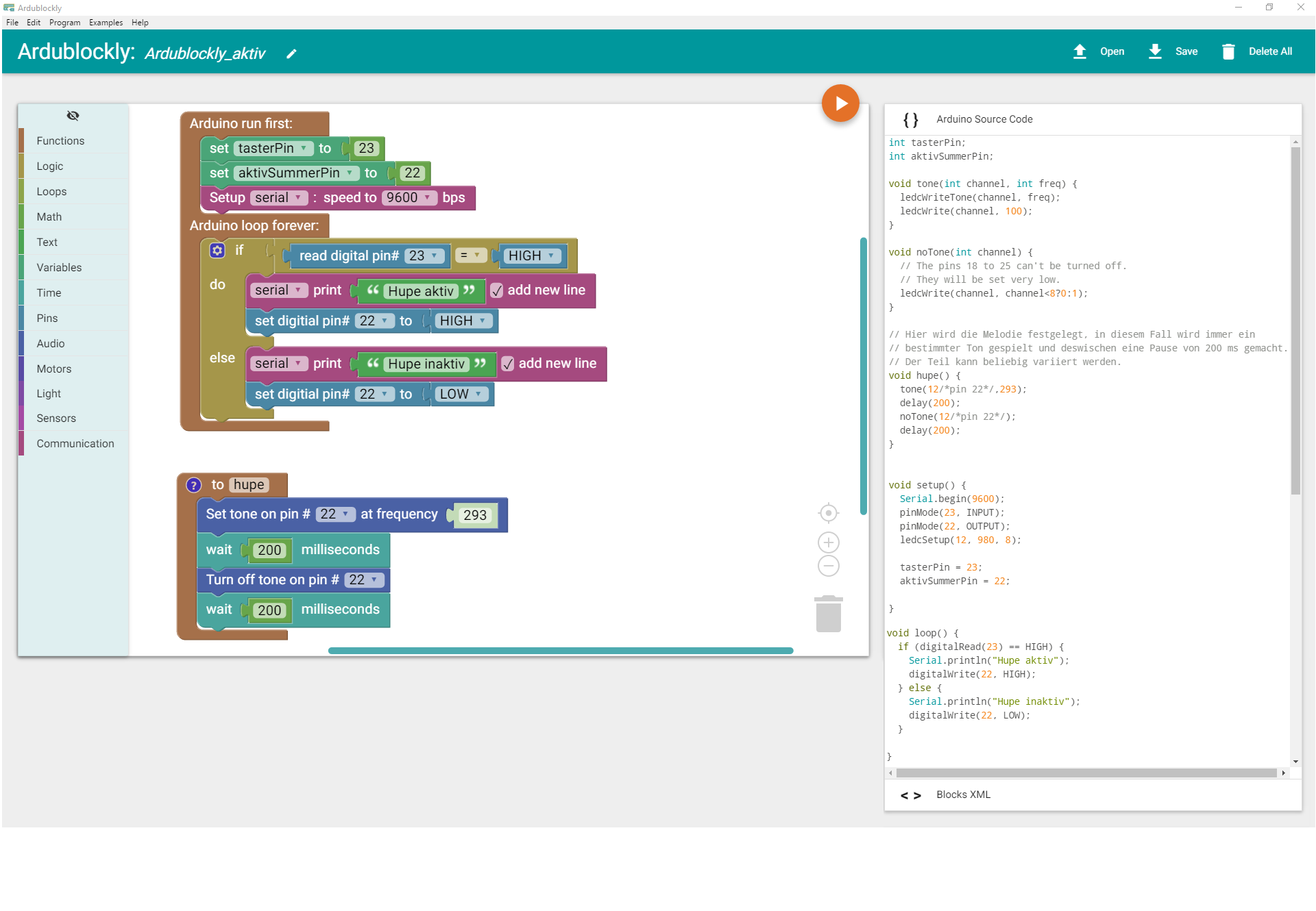 Projekt 2: T1-Sound: Schritt 2: Ansteuerung der Akustikmelder über ...