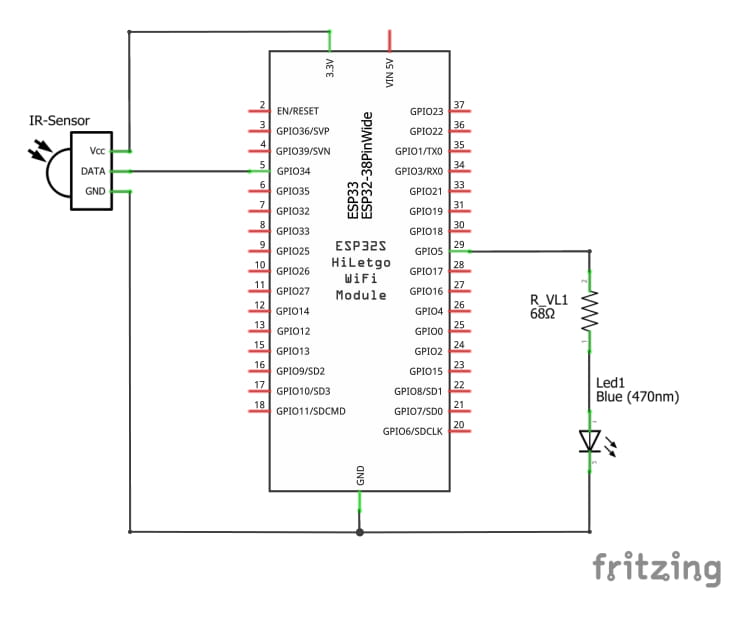 Projekt 6: T1-Remote: LED schalten