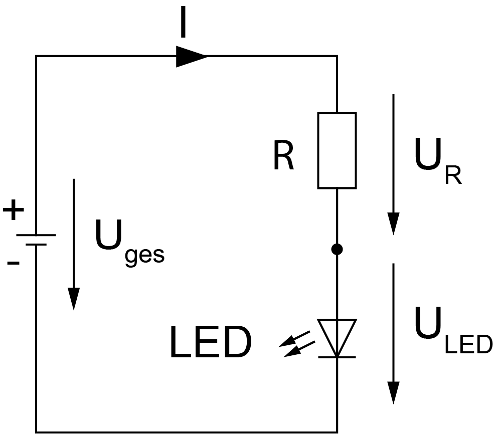 Projekt 1: T1-Electric - Lighting: Berechnung von Vorwiderständen