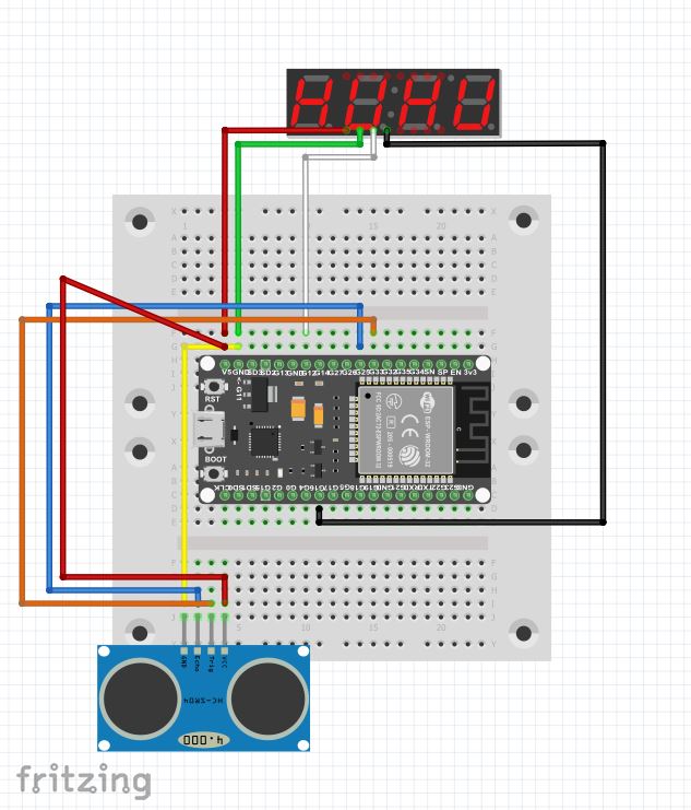 T1-Distance Control: Das 4 Digit 7-Segment Display anschließen und ...