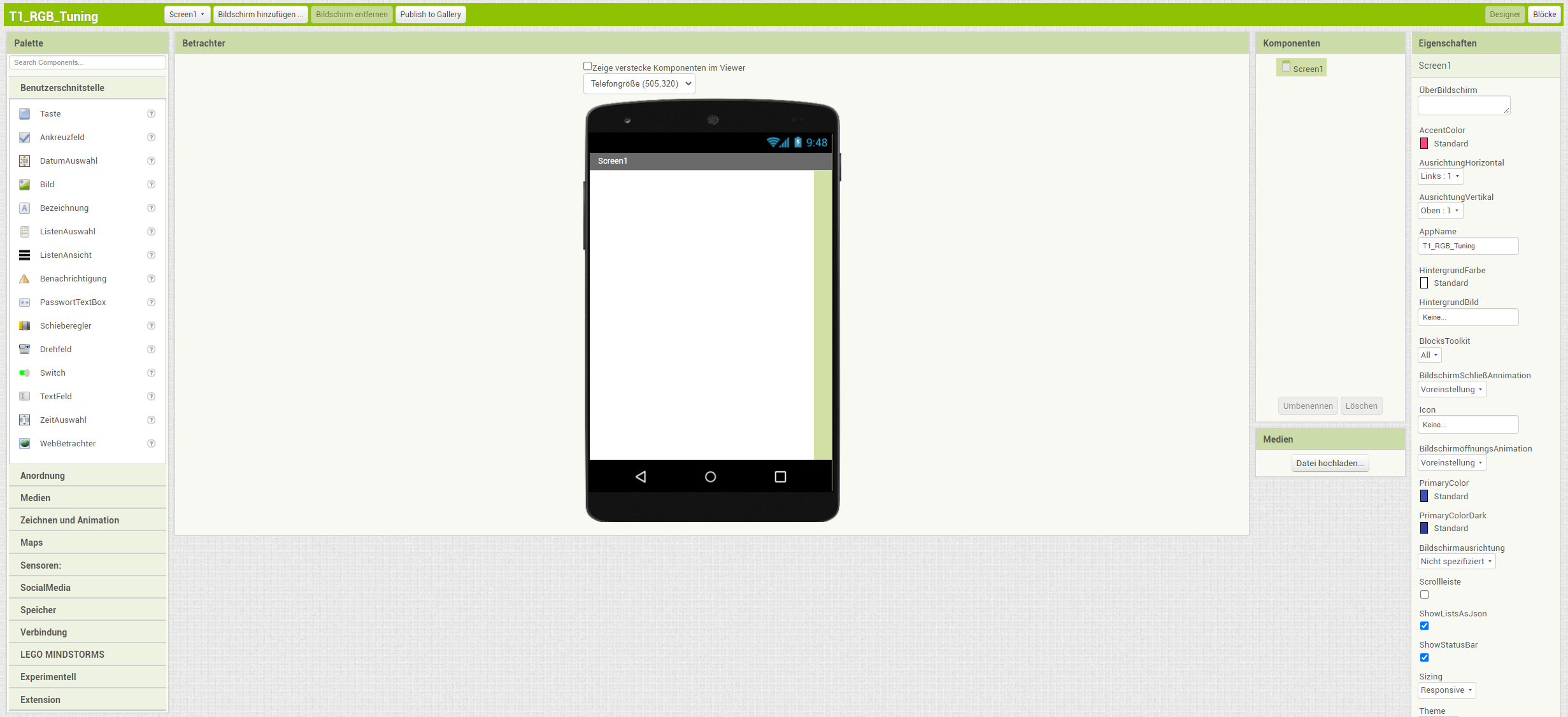 Projekt 8: T1-Tuning: Kennenlernen des MIT App Inventors