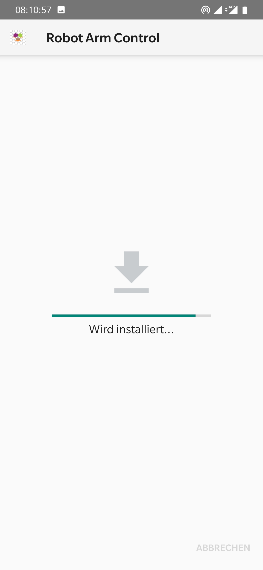 My first Robot: App Installation unter Android