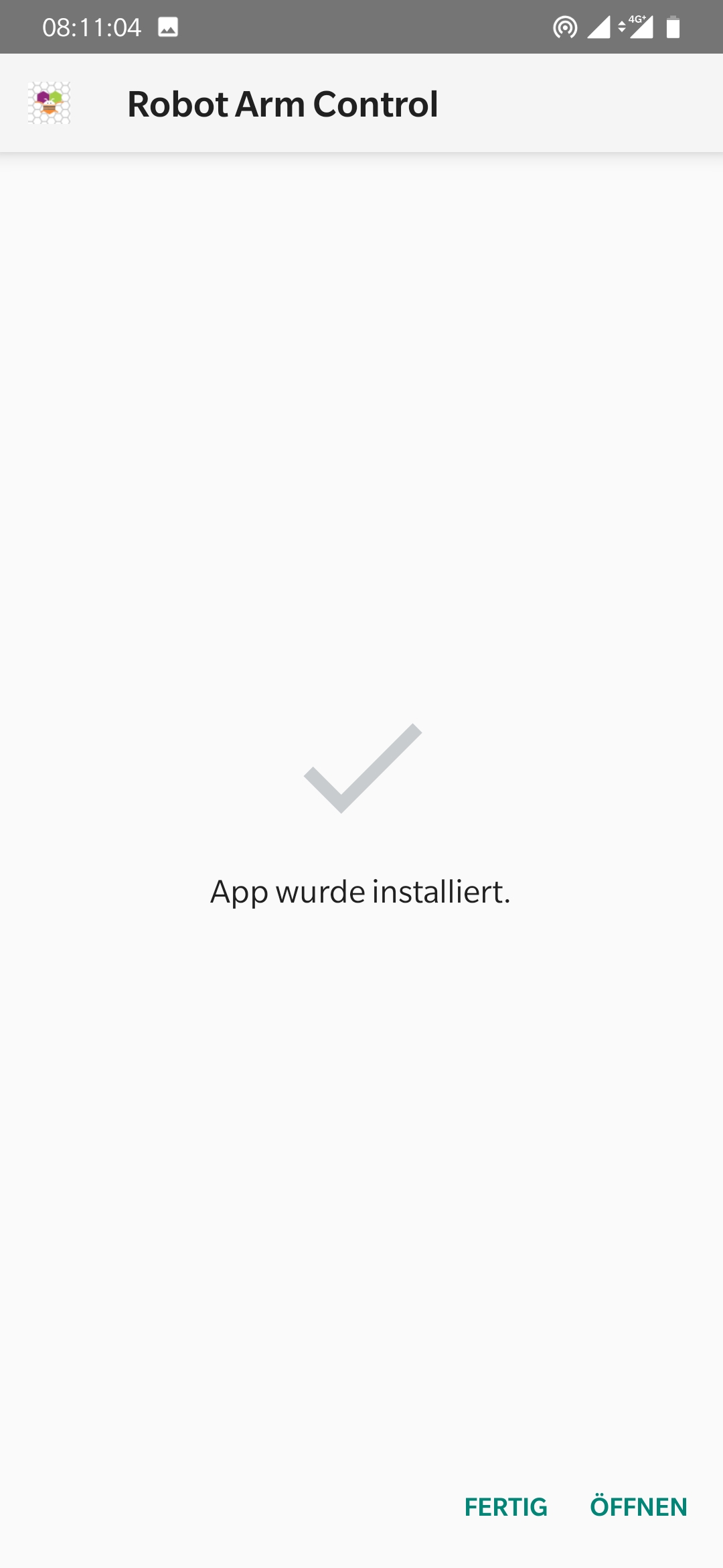 My first Robot: App Installation unter Android